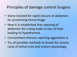 Damage control surgery | PPTX