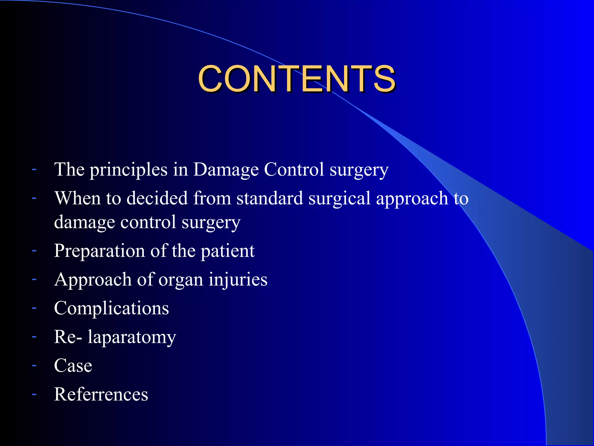 Damage control surgery | PPT