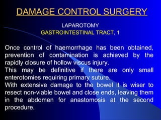 Damage control surgery | PPT