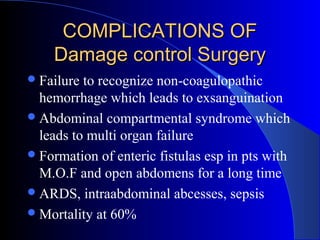Damage control surgery | PPT