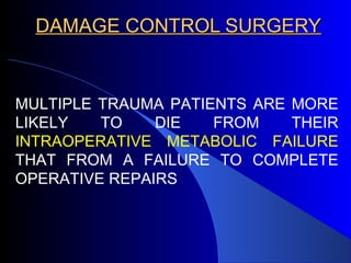 Damage control surgery | PPT