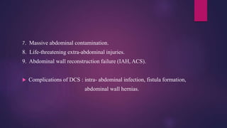 Damage control surgery | PPTX