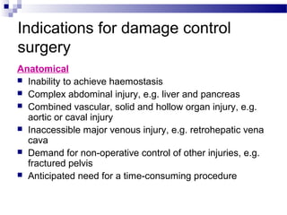 Damage control surgery | PPT