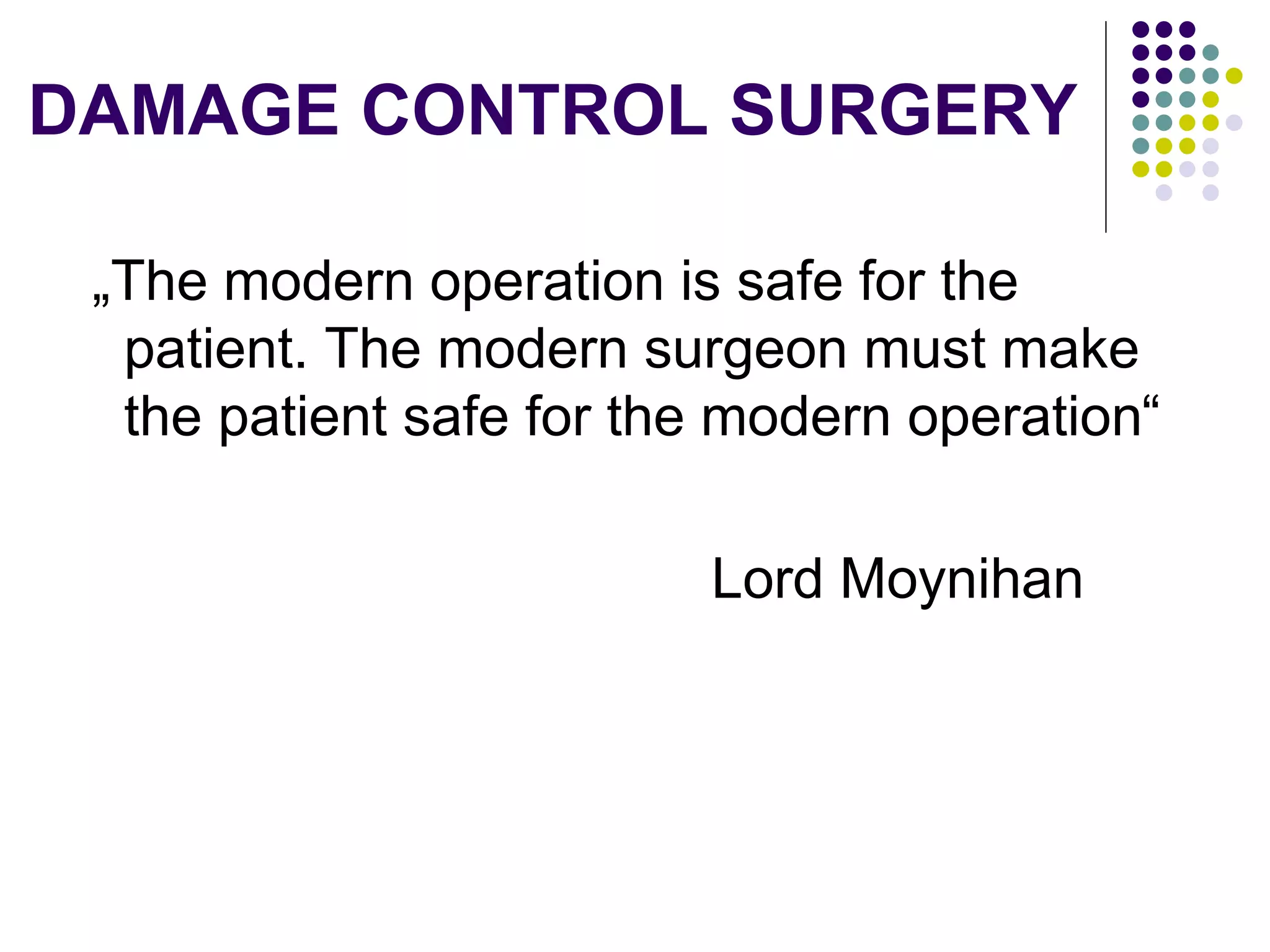 Damage Control Surgery | PPTX