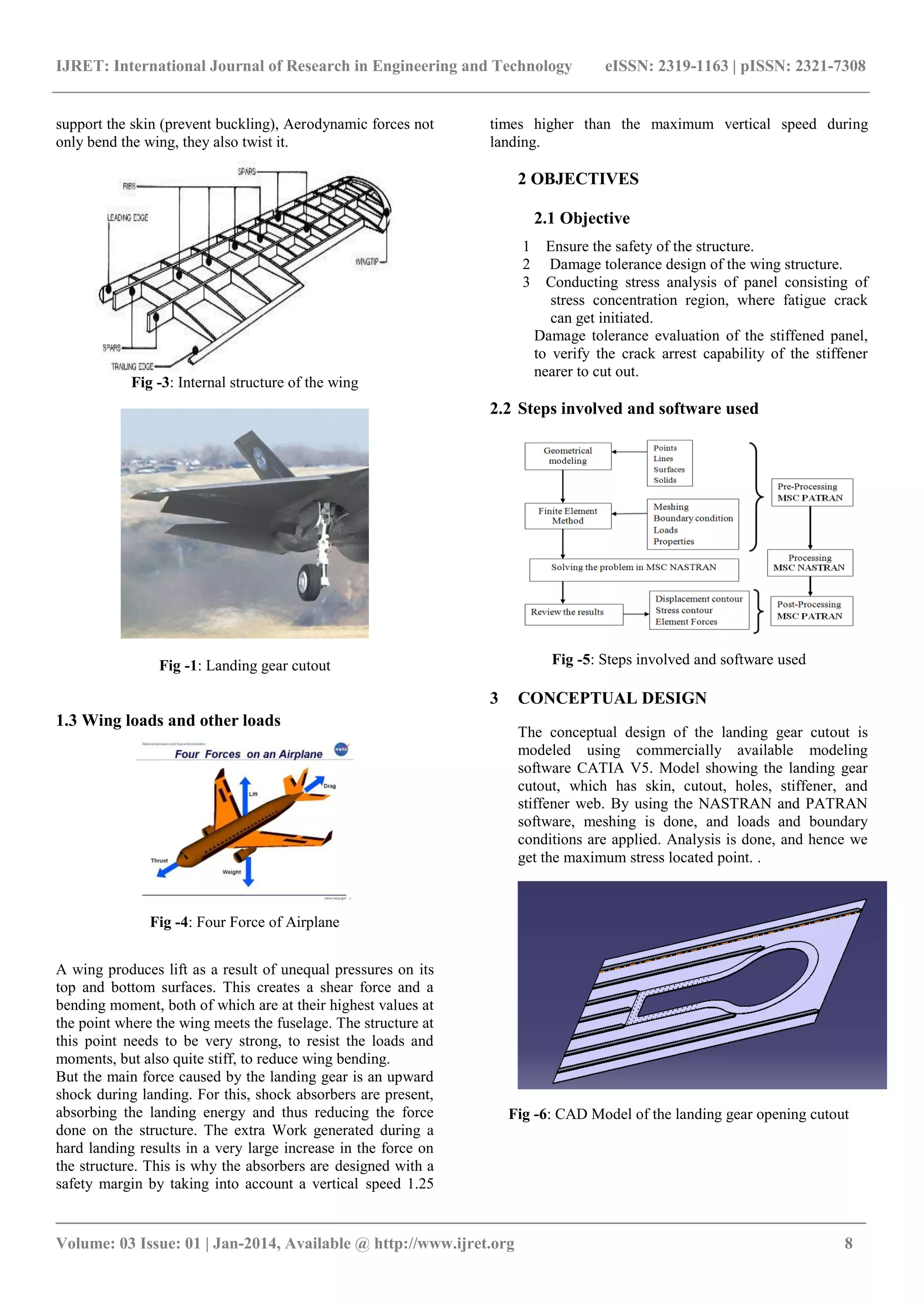 Damage tolerance evaluation of wing in presence of large landing gear ...