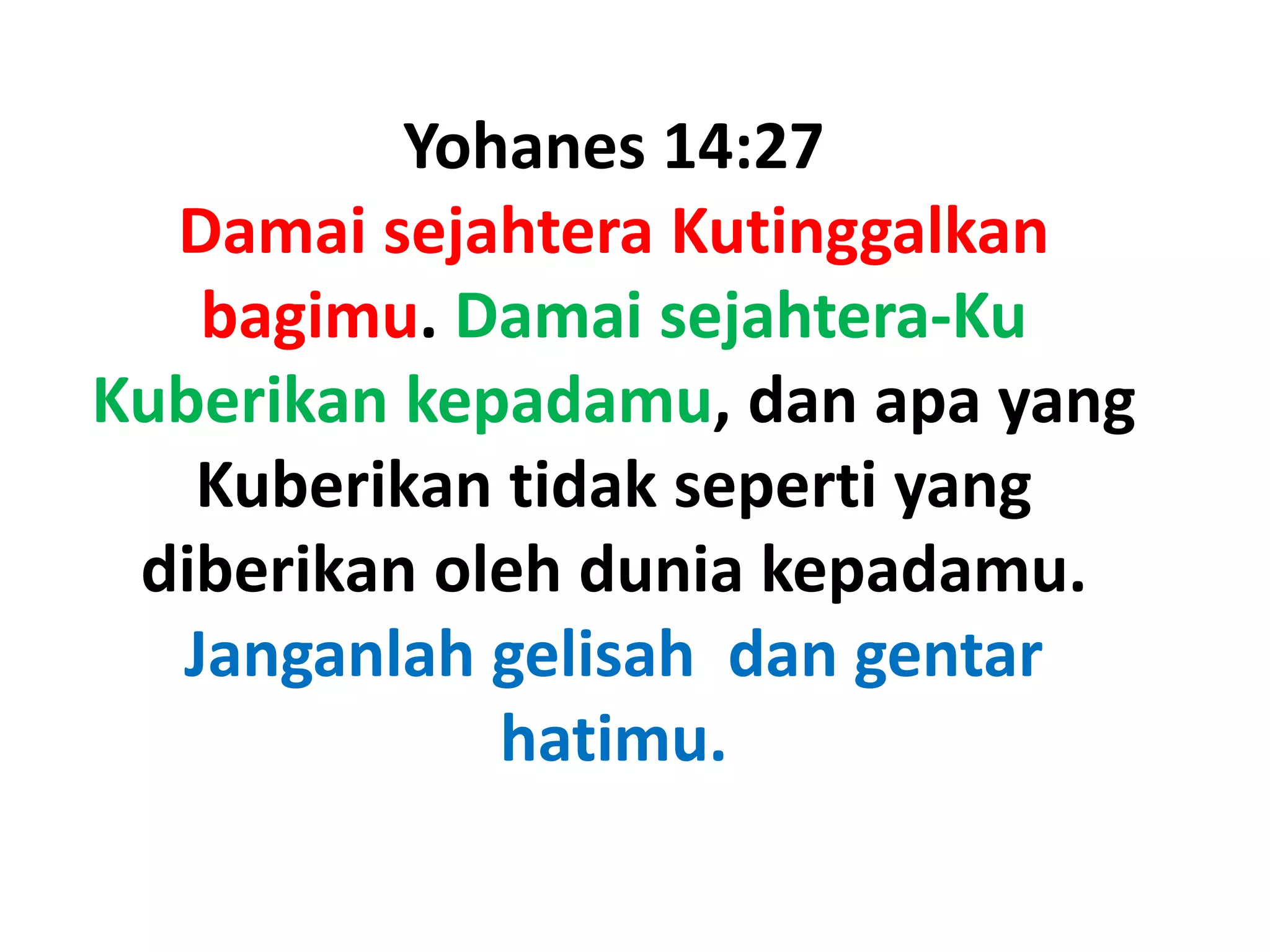 Damai sejahtera | PPTX