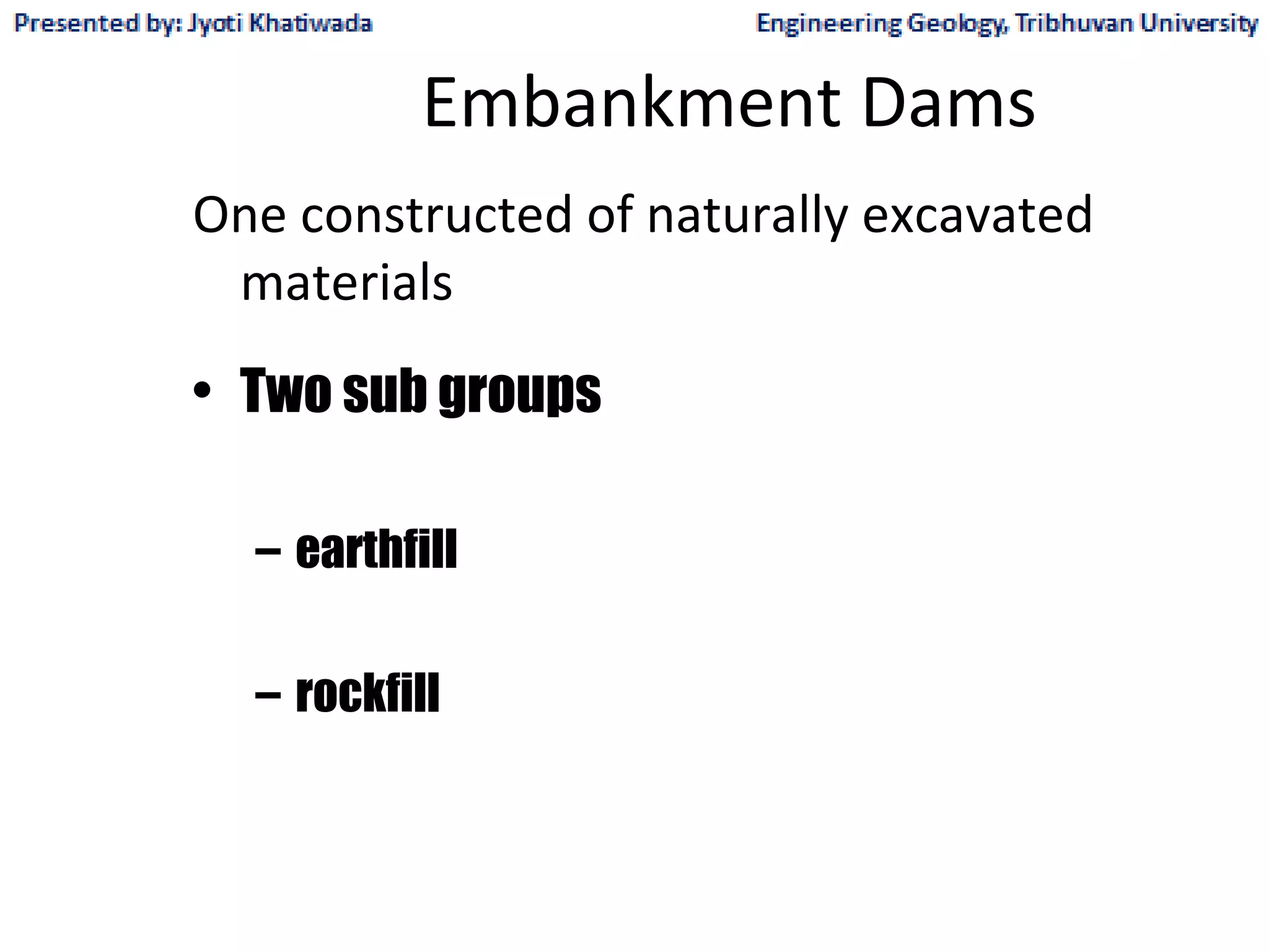 Dam and types of dam with site selection | PPT