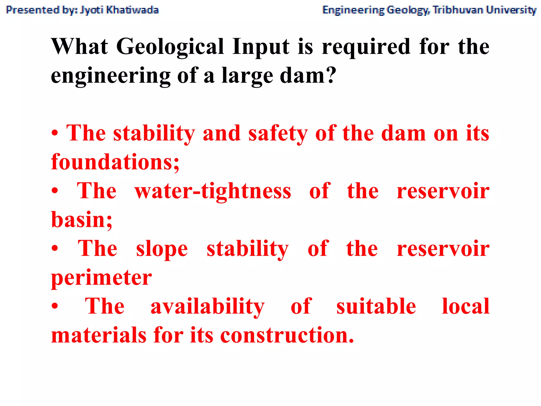 Dam and types of dam with site selection | PPT