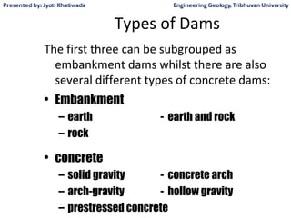 Dam and types of dam with site selection | PPT
