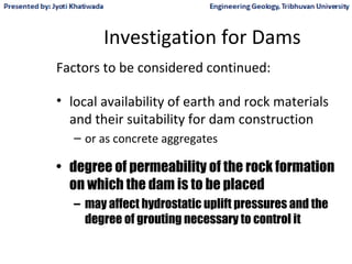 Dam and types of dam with site selection | PPT