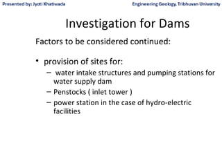 Dam and types of dam with site selection | PPT