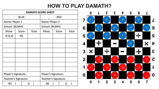 Damath.pptx | Board Games and Puzzles | Games and Puzzles
