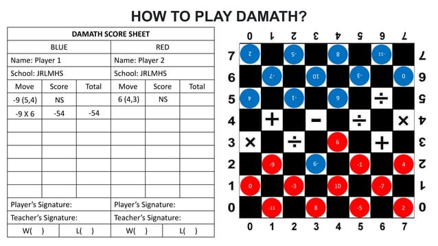 Damath.pptx | Board Games and Puzzles | Games and Puzzles
