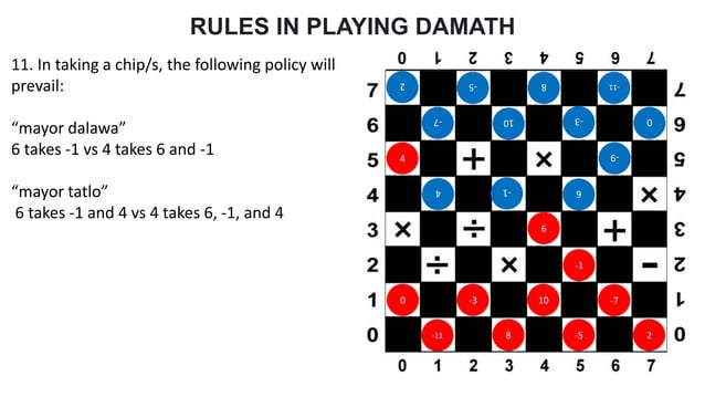 Damath.pptx | Board Games and Puzzles | Games and Puzzles