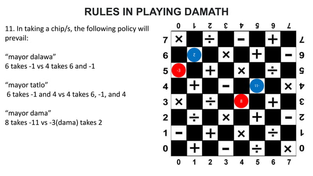 Damath.pptx | Board Games and Puzzles | Games and Puzzles