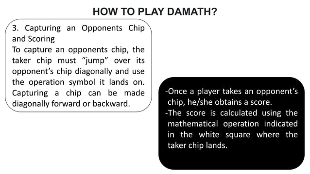 Damath.pptx | Board Games and Puzzles | Games and Puzzles