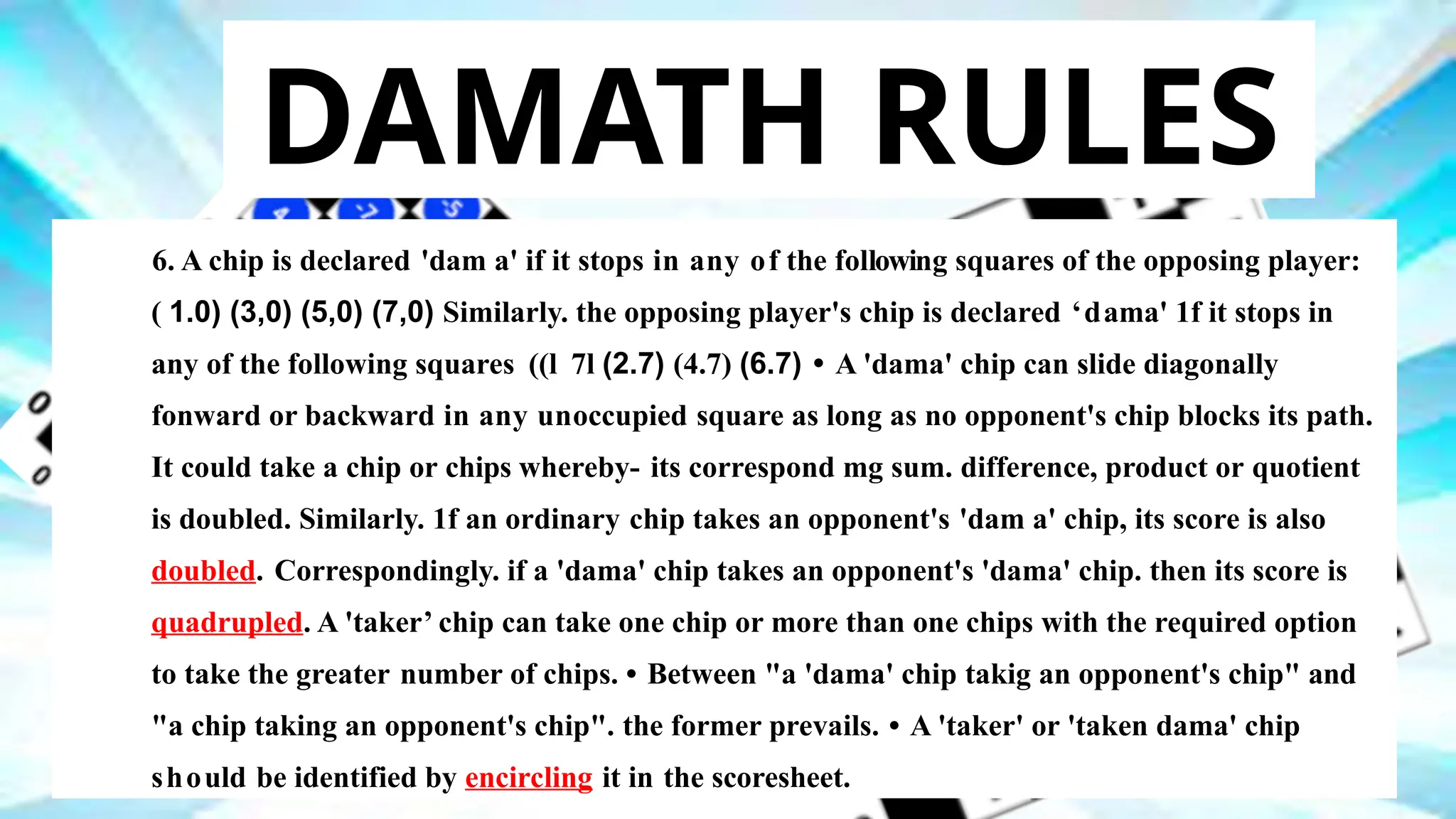 HOW TO PLAY DAMATH AS RECREATIONAL ACTIVITY.pptx