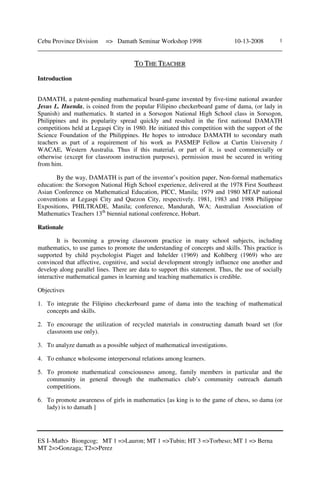 Damath notes (2) | PDF