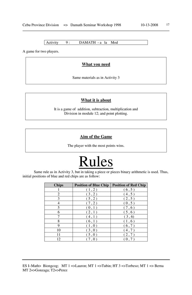 Damath notes (2) | PDF | Board Games and Puzzles | Games and Puzzles