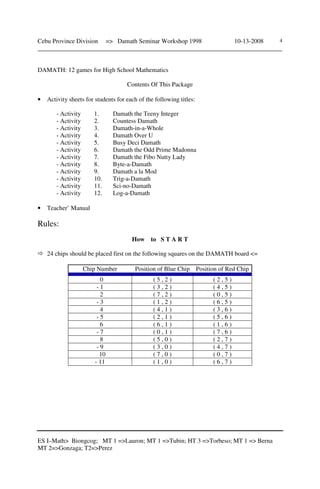 Damath notes (2) | PDF