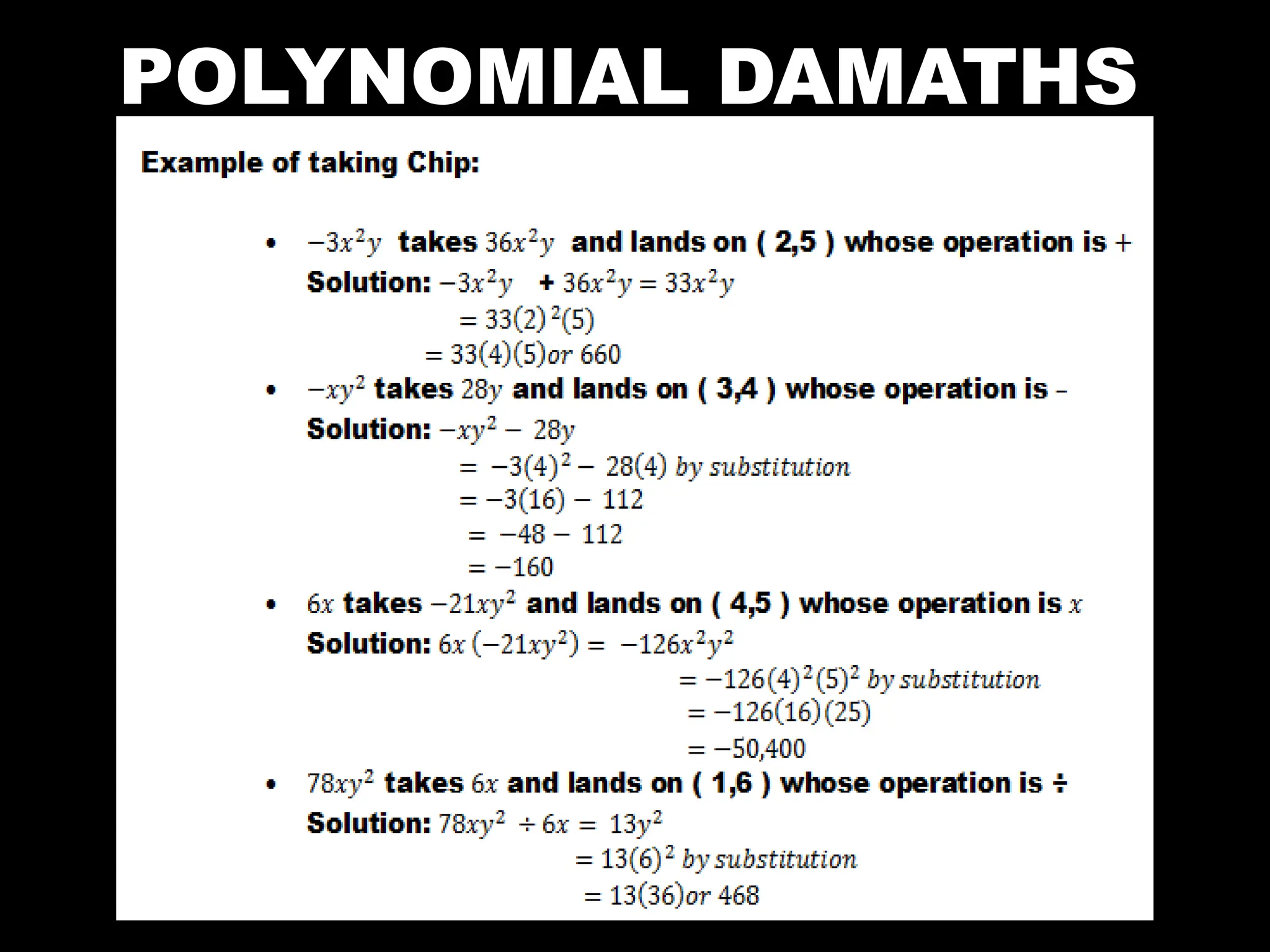 Damath Presentation for damath Game in Grade 7 to gRade 10 | PPTX