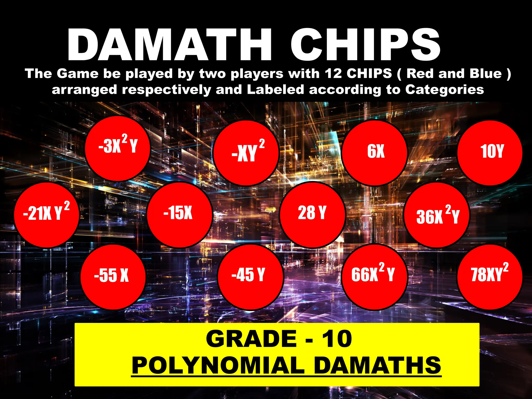 Damath Presentation for damath Game in Grade 7 to gRade 10 | PPTX