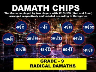 Damath Presentation for damath Game in Grade 7 to gRade 10 | PPTX