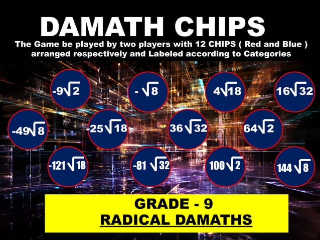 Damath Presentation for damath Game in Grade 7 to gRade 10 | PPTX ...