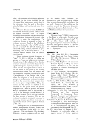 The Formulation of Pacing (Costus speciosus) Extract Tablet By Using ...