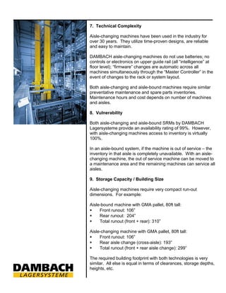 Dambach aisle changing whitepaper | DOC | Logistics | Business