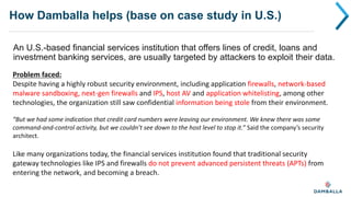 Damballa automated breach defense for sales | PPT