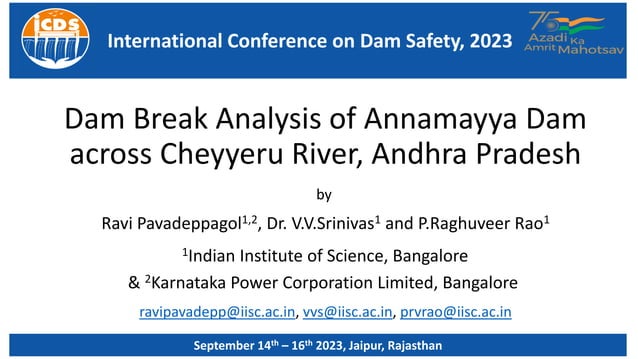 Dam Break Analysis of Annamayya Dam- Mr. Ravi.pdf | Weather | Science