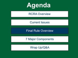 The Hazardous Waste Generator Improvements Rule | PPT
