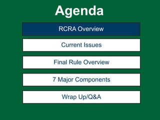 The Hazardous Waste Generator Improvements Rule | PPT