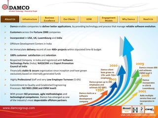 Damco Corporate Presentation | PPT