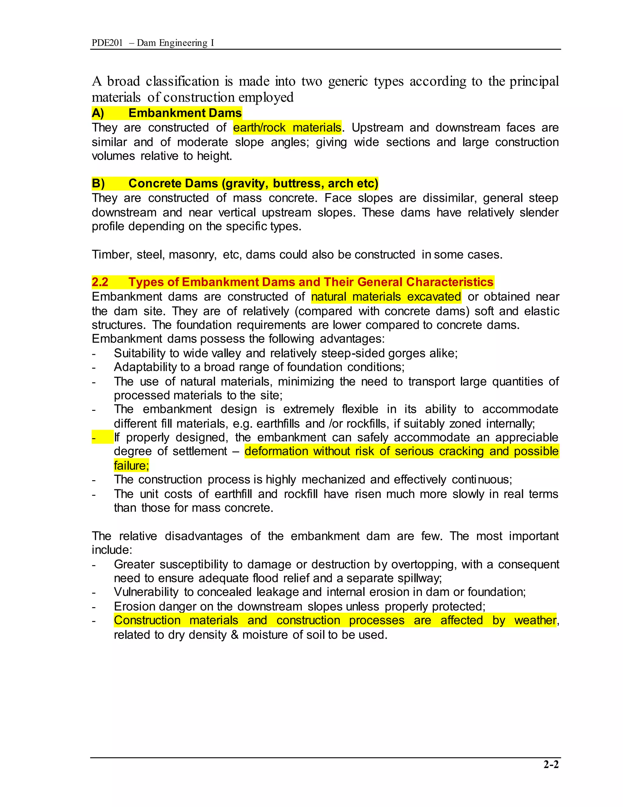 Dam engineering i 2 | DOC