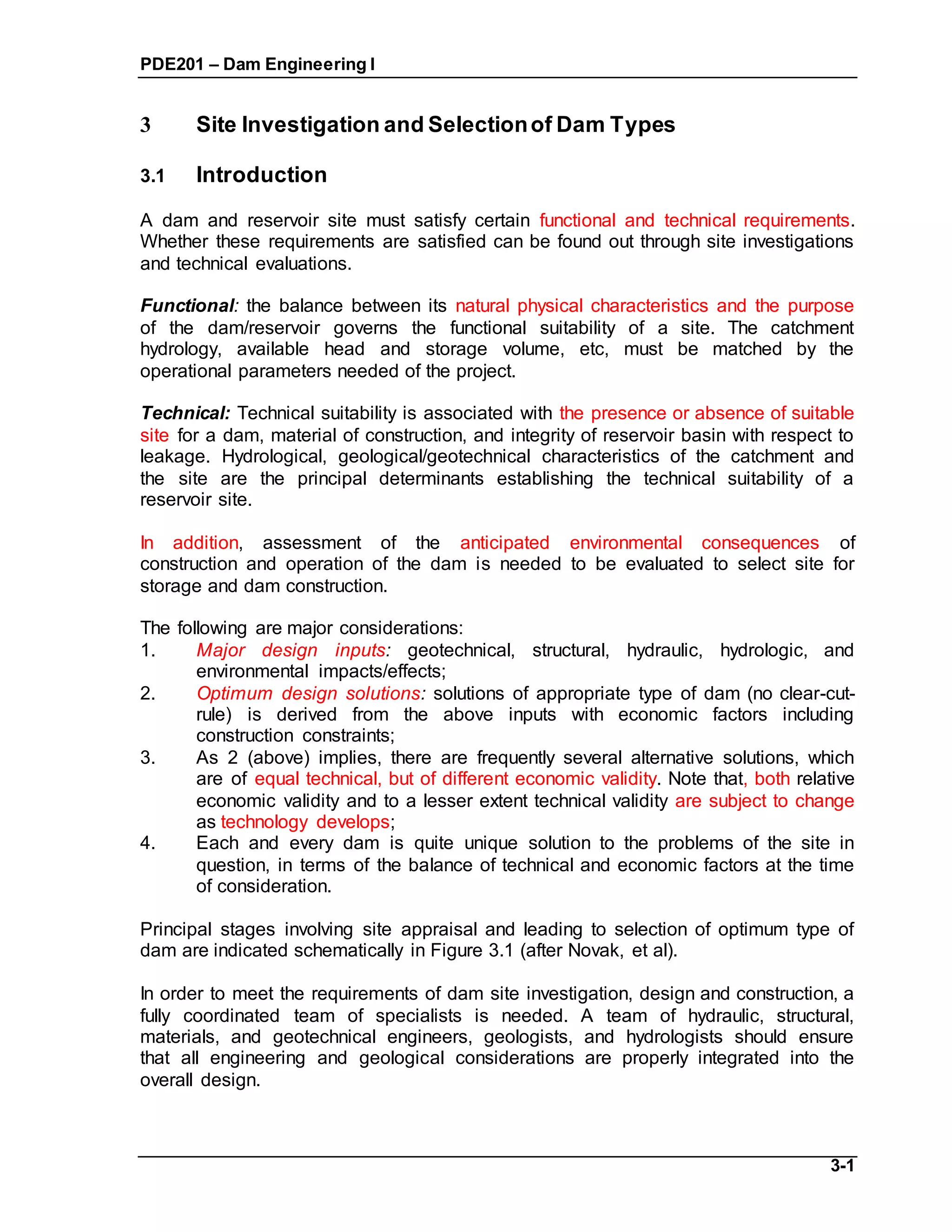 Dam engineering i 3 | DOC