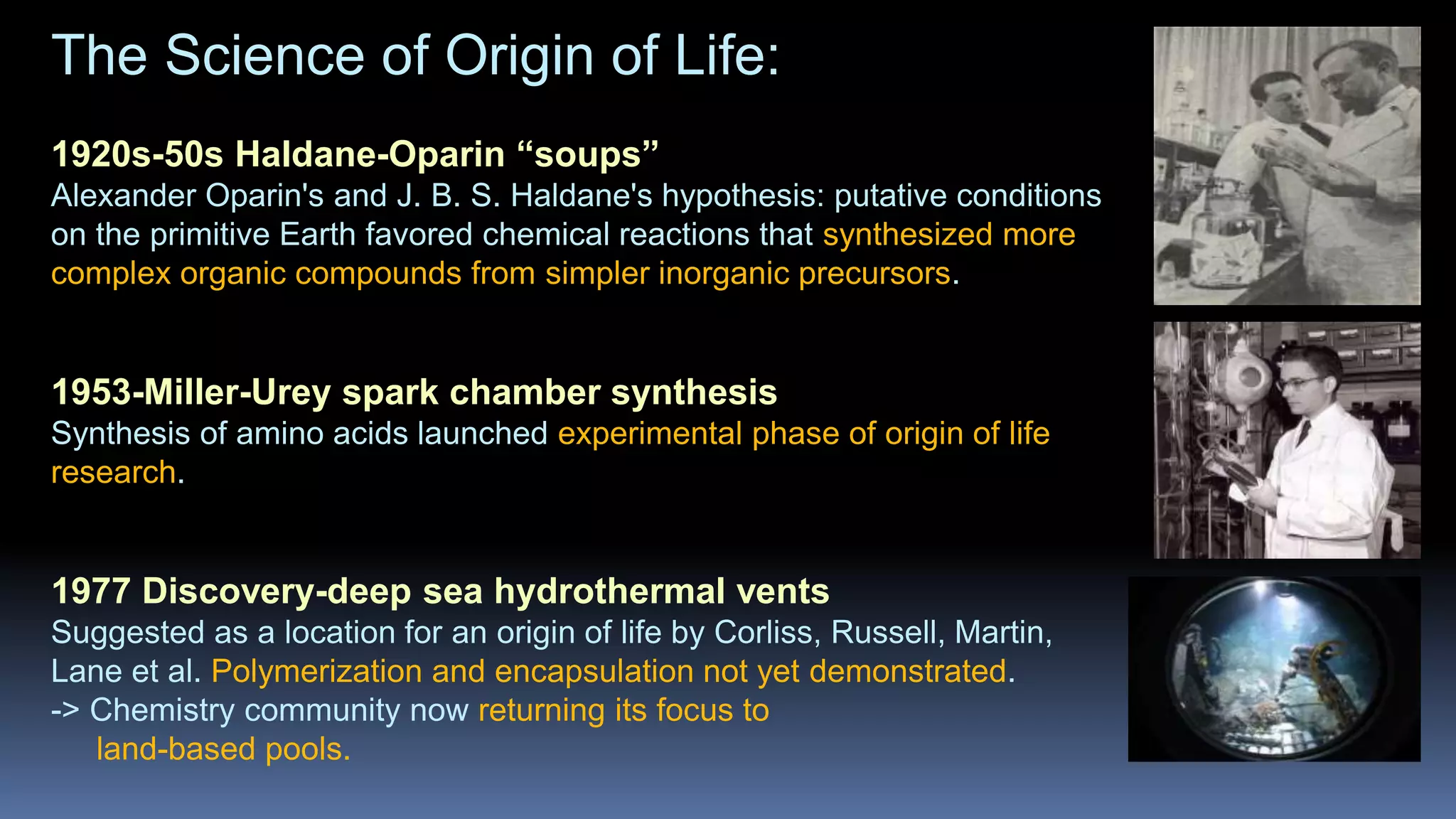 Dr. Bruce Damer: Hot Spring Hypothesis of the Origin of Life & Future ...