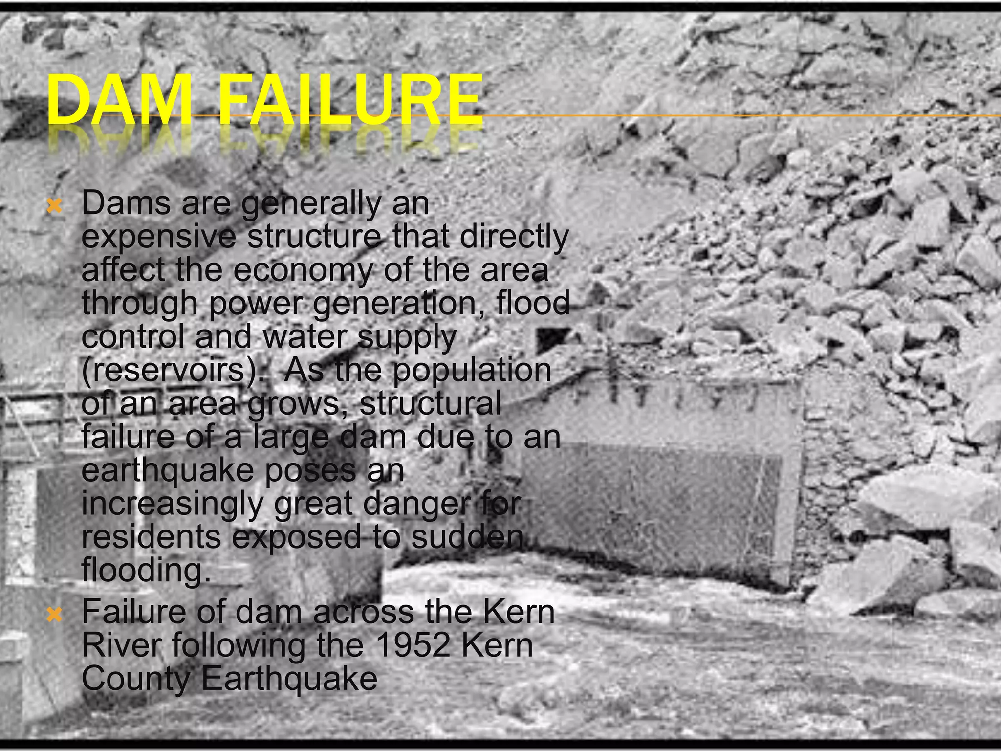Possibilty of Dam failures | PPTX