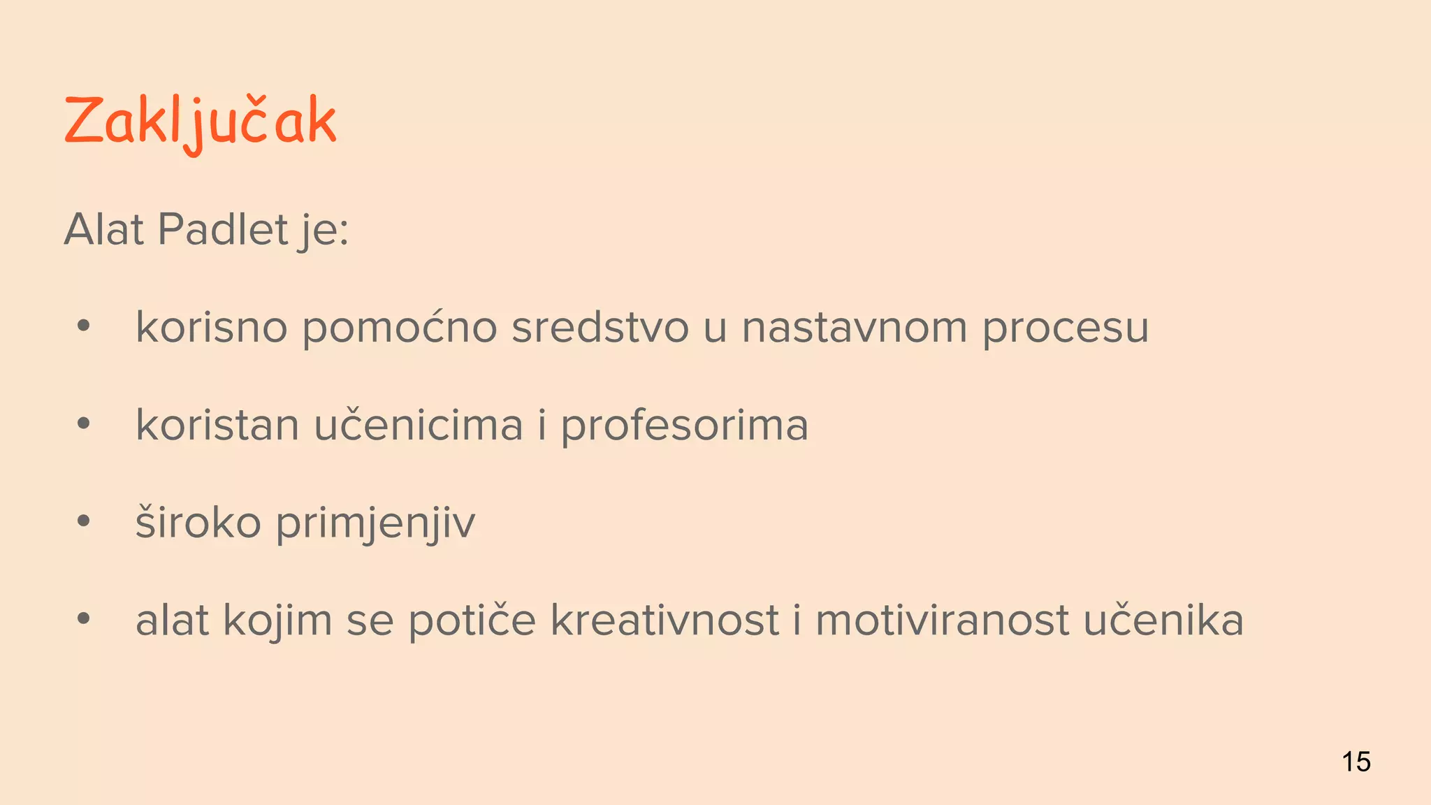 Primjena alata Padlet u obrazovanju | PPTX