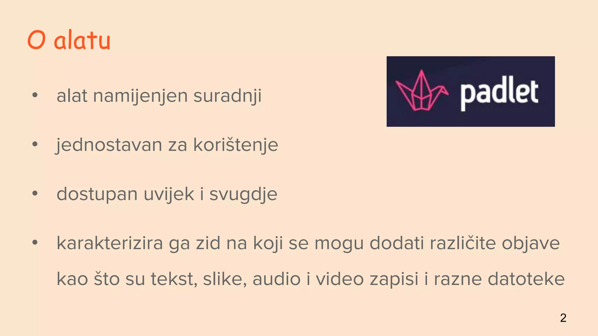 Primjena alata Padlet u obrazovanju | PPTX