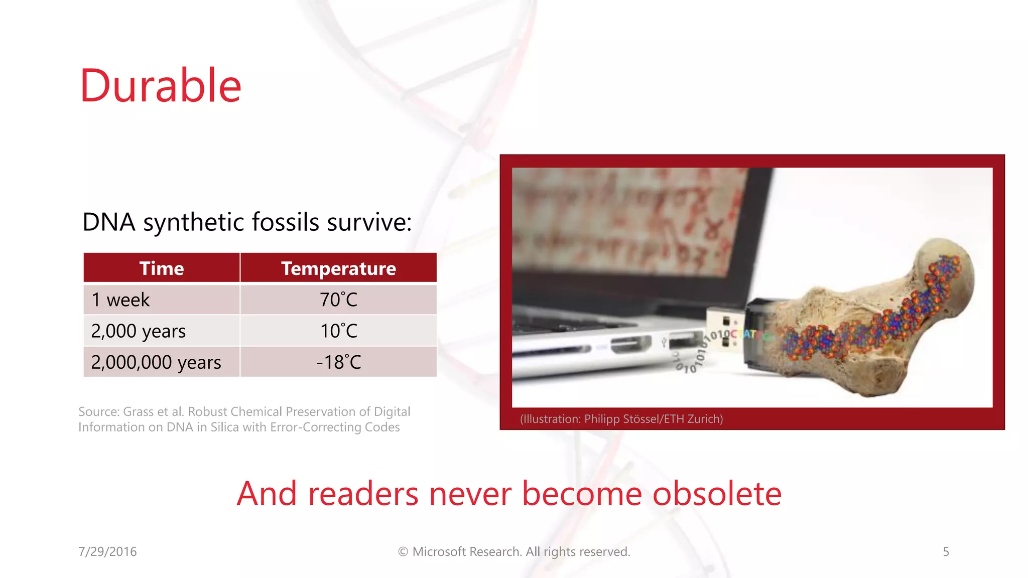 Karin Strauss - DNA Storage, July 2016 | PDF | Data Storage and ...