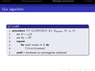 Vertex Centric Asynchronous Belief Propagation Algorithm for Large-Scale Graphs | PPT