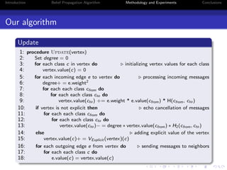 Vertex Centric Asynchronous Belief Propagation Algorithm for Large-Scale Graphs | PPT