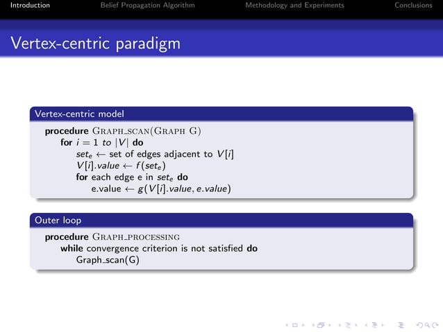 Vertex Centric Asynchronous Belief Propagation Algorithm For Large Scale Graphs Ppt