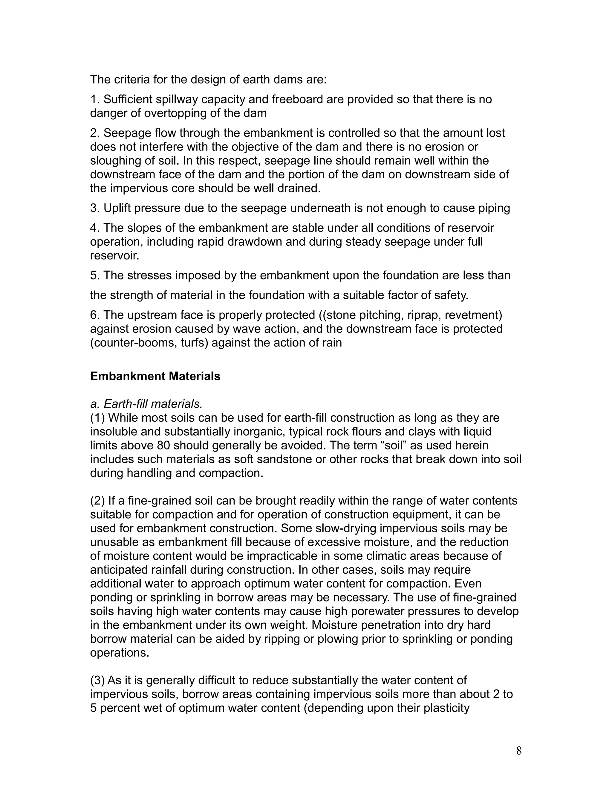 dam Note.pdf,lecturenote on dam engineering | PDF