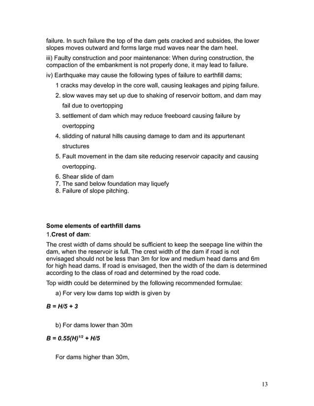 dam Note.pdf,lecturenote on dam engineering | PDF | Geology | Science