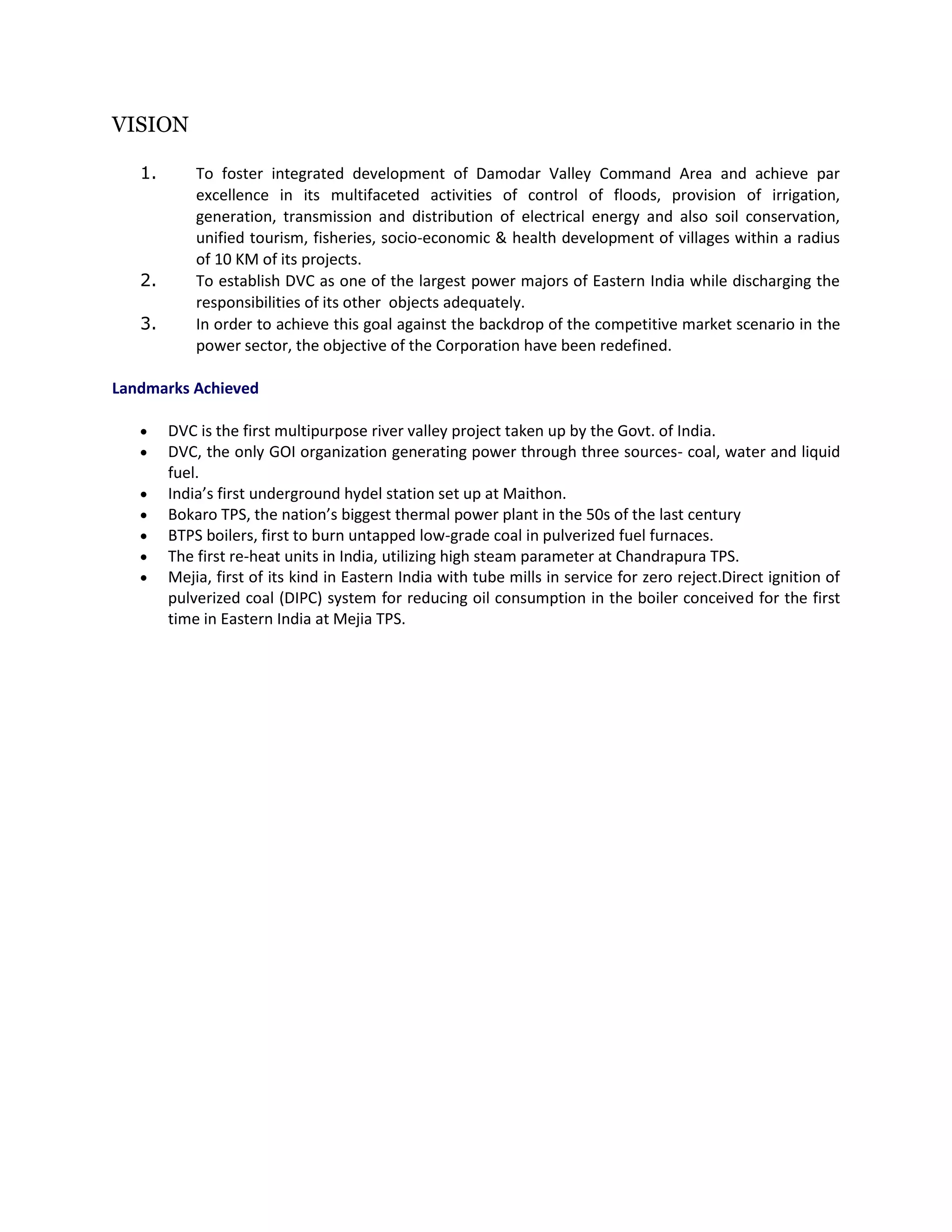 Damodar valley corporation | PDF