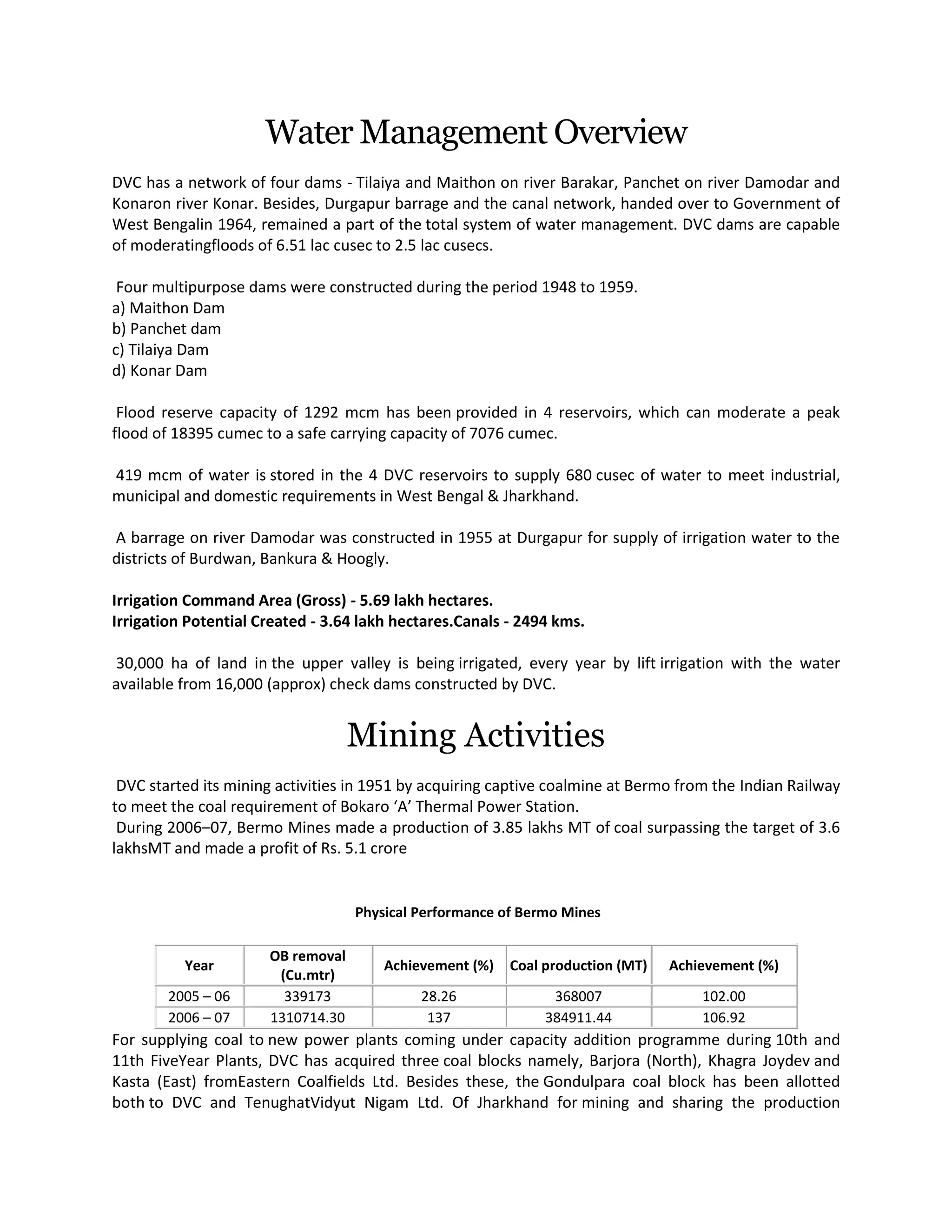 Damodar valley corporation | PDF