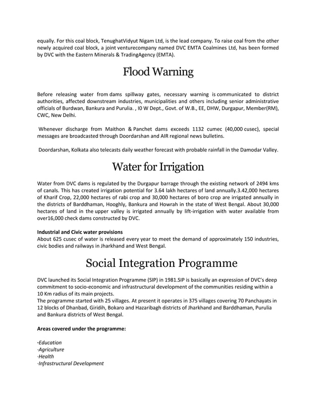 Damodar valley corporation | PDF